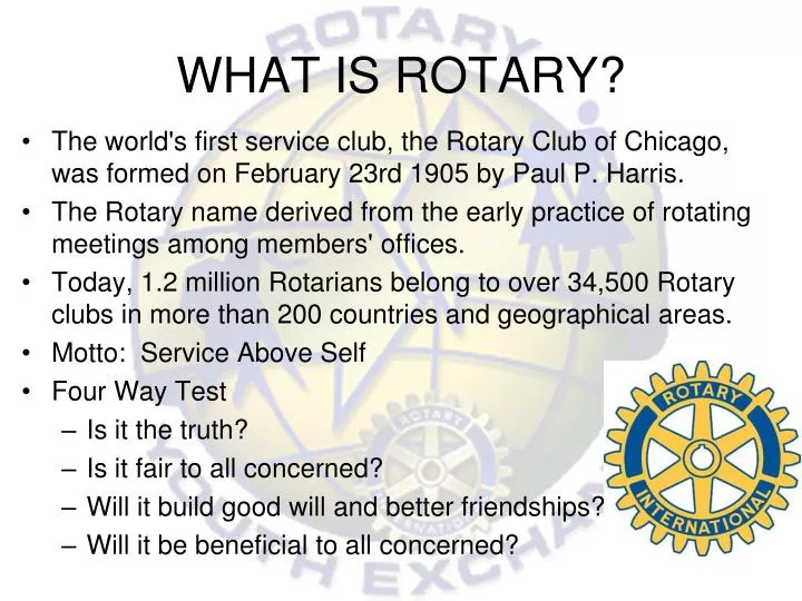 PPT - WHAT IS ROTARY? PowerPoint Presentation, free download - ID:2475818