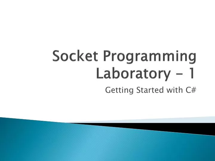 PPT - Socket Programming Laboratory - 1 PowerPoint Presentation, free ...