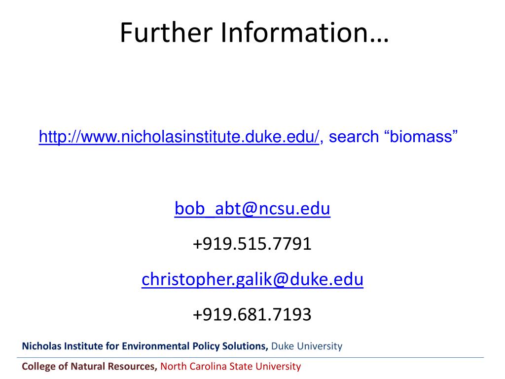 PPT - Christopher S. Galik Robert C. Abt Workshop #6: Forestry ...