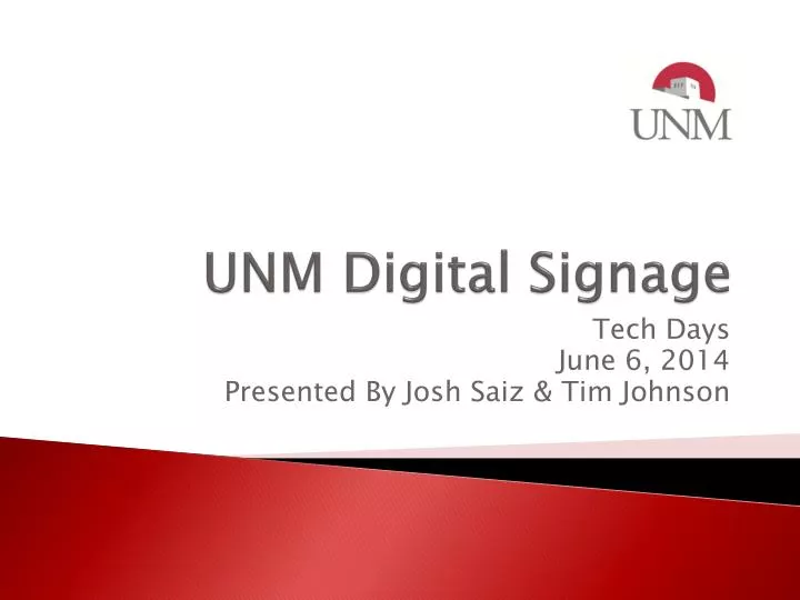 PPT - UNM Digital Signage PowerPoint Presentation, free download - ID ...