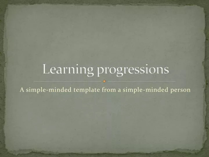 PPT - Learning progressions PowerPoint Presentation, free download - ID ...