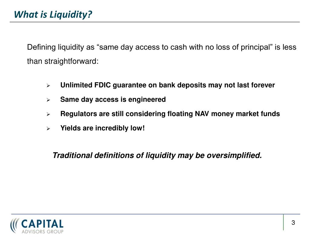 PPT - Maintaining Liquidity in Corporate Cash Accounts PowerPoint ...