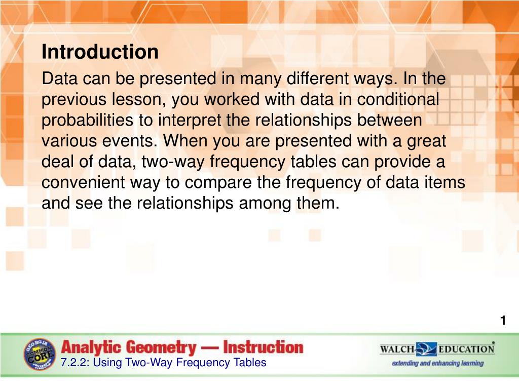 PPT - Analyzing Data with Two-Way Frequency Tables PowerPoint ...