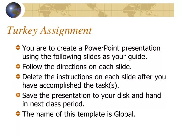 PPT - Turkey Assignment PowerPoint Presentation, free download - ID:2478938