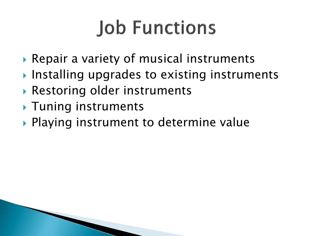 PPT - Musical Instrument Repair Technician PowerPoint Presentation ...