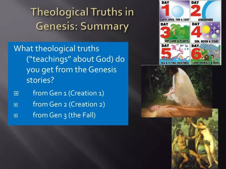 PPT - Theological Truths in Genesis: Summary PowerPoint Presentation ...