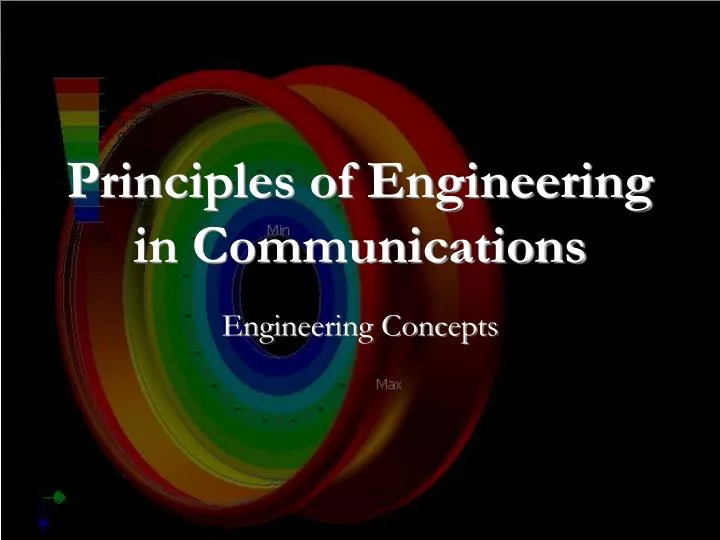 PPT - Principles of Engineering in Communications PowerPoint ...
