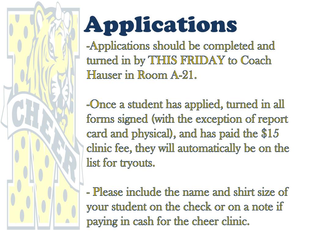 PPT - McMath Cheerleading Parent Information Meeting Welcome Parents ...