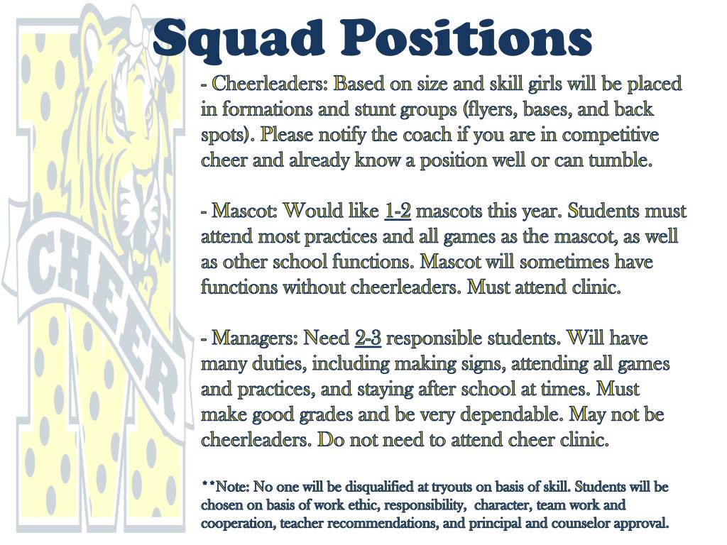 PPT - McMath Cheerleading Parent Information Meeting Welcome Parents ...