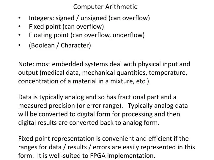 PPT - Computer Arithmetic PowerPoint Presentation, free download - ID ...