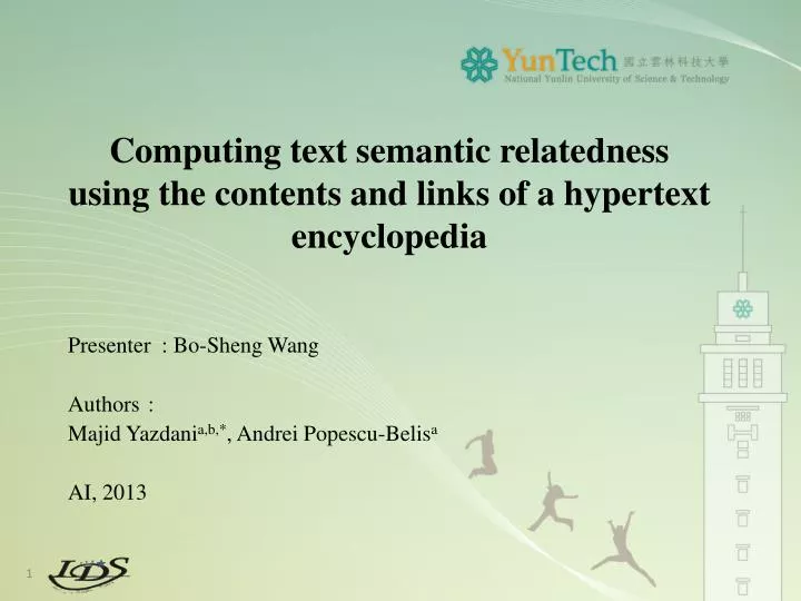 Ppt Computing Text Semantic Relatedness Using The Contents And Links