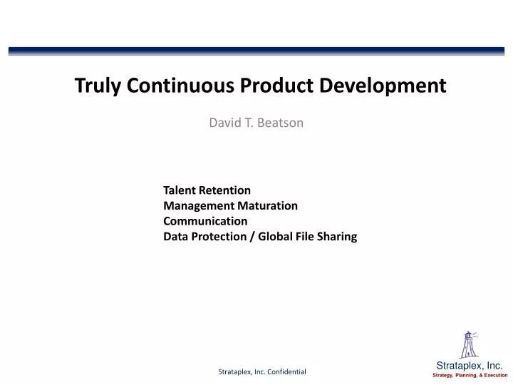 PPT - Truly Continuous Product Development PowerPoint Presentation ...