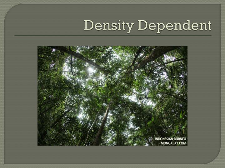 PPT - AIM: SWBAT differentiate between density dependent and density ...