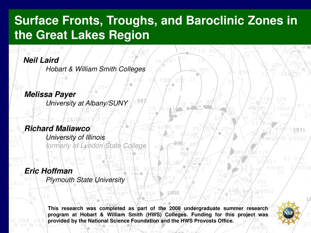 PPT - Surface Fronts, Troughs, and Baroclinic Zones in the Great Lakes ...