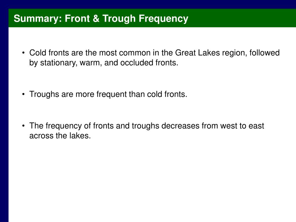 PPT - Surface Fronts, Troughs, and Baroclinic Zones in the Great Lakes ...