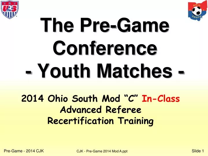 PPT - The Pre-Game Conference - Youth Matches - PowerPoint Presentation ...