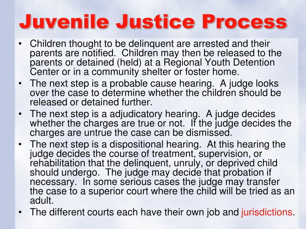 PPT - Unit 8 – Judicial Branch in Georgia Lesson 6 – Juvenile Justice ...
