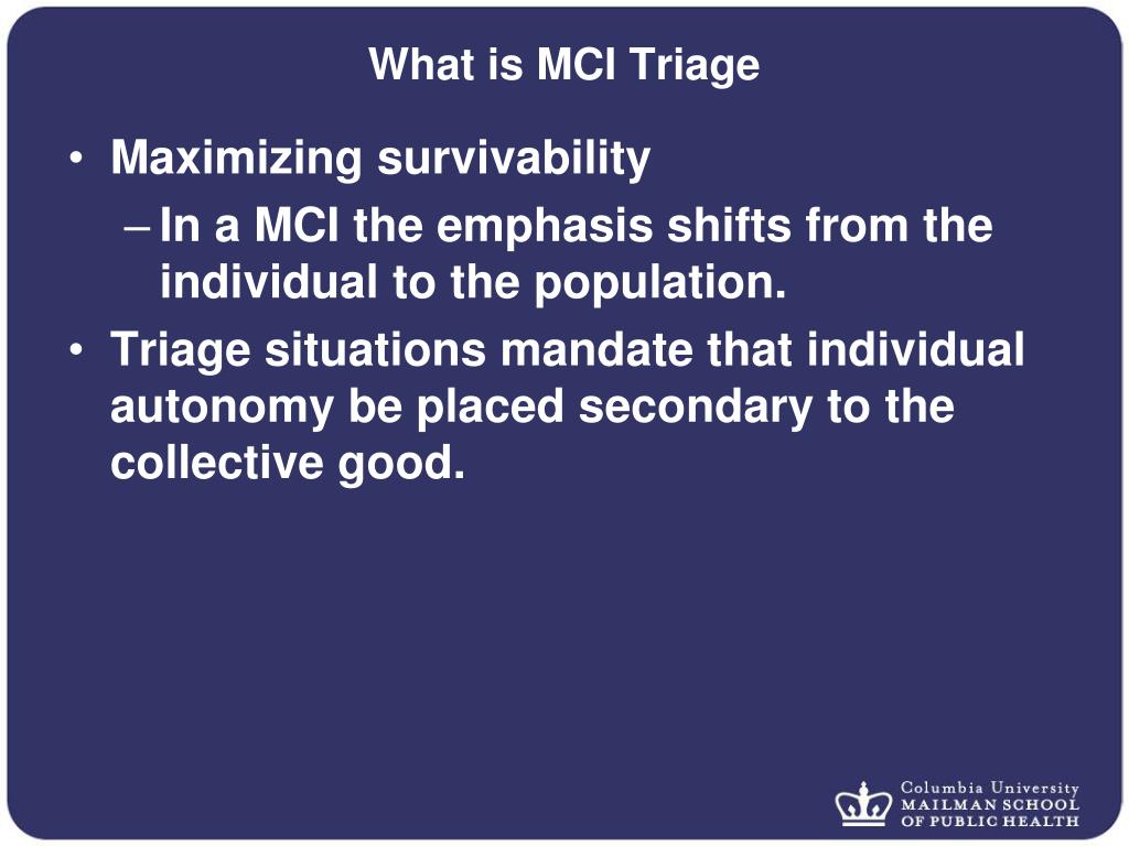 PPT - Mass Casualty Incident (MCI) Triage PowerPoint Presentation, free ...