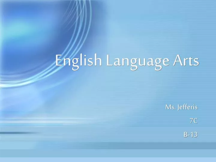 PPT - English Language Arts PowerPoint Presentation, free download - ID ...
