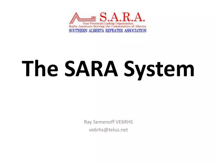 PPT - The SARA System PowerPoint Presentation, free download - ID:2484176