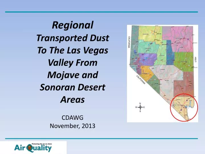 PPT - Regional Transported Dust To The Las Vegas Valley From Mojave and ...