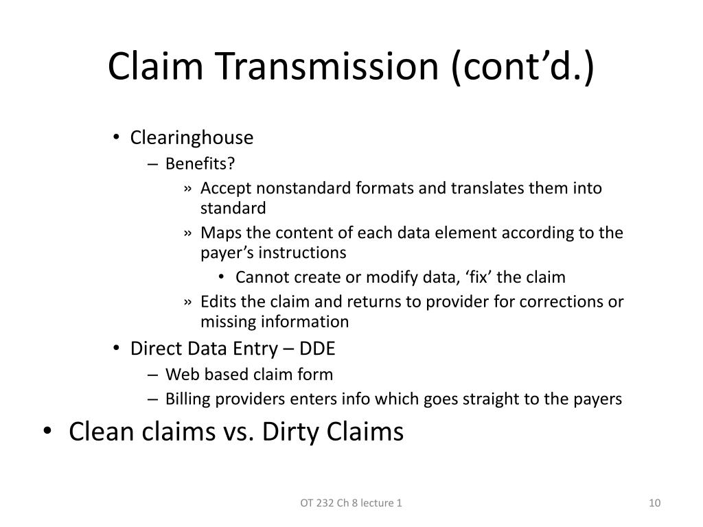 PPT - Health Care Claim Preparation & Transmission PowerPoint ...
