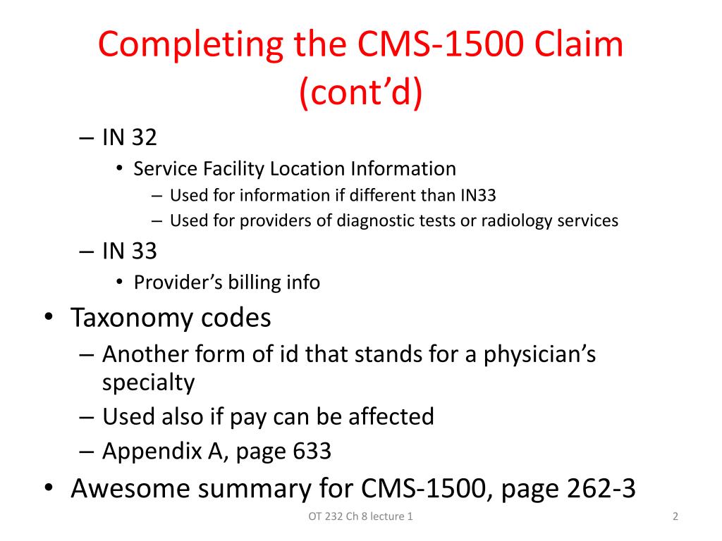 PPT - Health Care Claim Preparation & Transmission PowerPoint ...