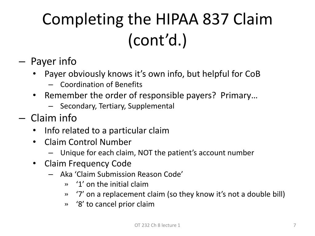 PPT - Health Care Claim Preparation & Transmission PowerPoint ...