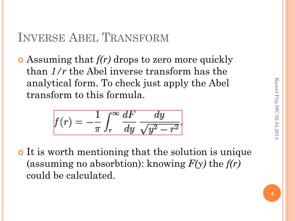 Ppt Inverse Abel Transform Powerpoint Presentation Free Download