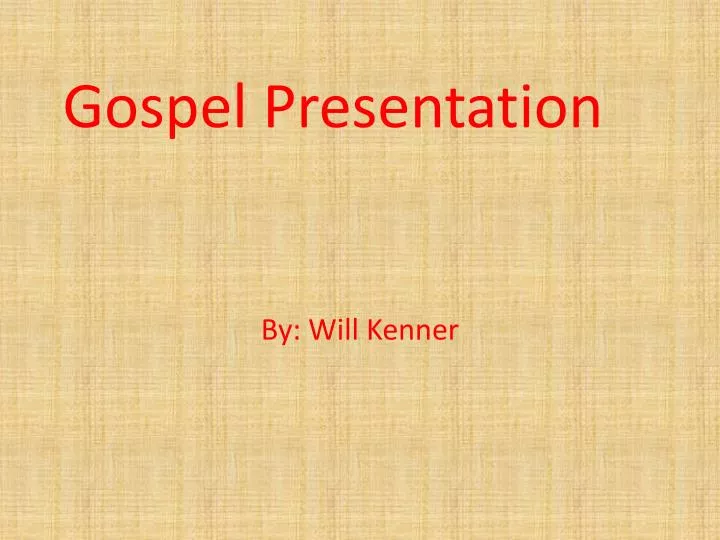 PPT - Gospel Presentation PowerPoint Presentation, free download - ID ...