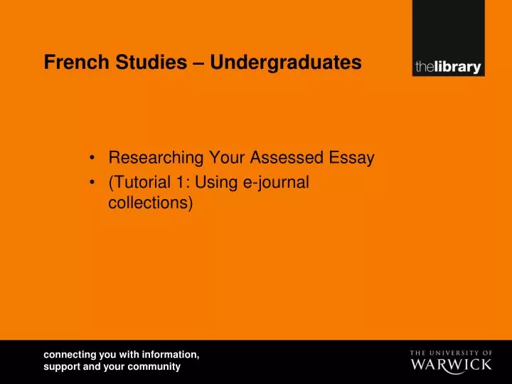 PPT - French Studies – Undergraduates PowerPoint Presentation, free ...