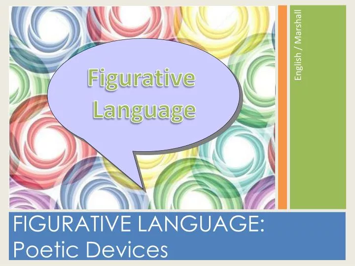 PPT - FIGURATIVE LANGUAGE: Poetic Devices PowerPoint Presentation, free ...