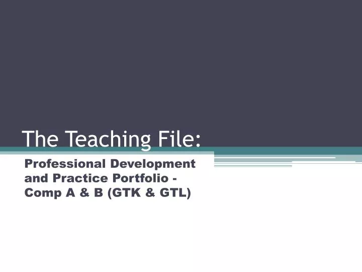PPT - The Teaching File: PowerPoint Presentation, free download - ID ...