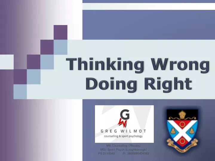 PPT - Thinking Wrong Doing Right PowerPoint Presentation, free download ...