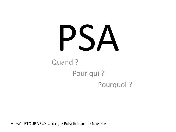 PPT - PSA PowerPoint Presentation, free download - ID:2486693