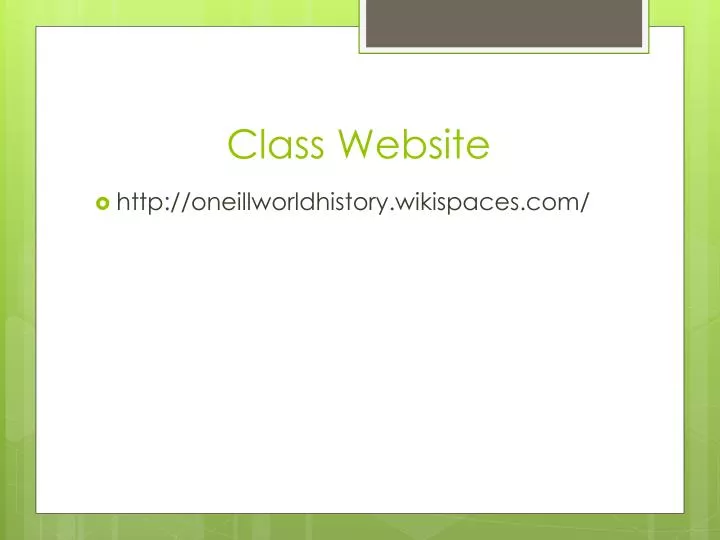 PPT - Class Website PowerPoint Presentation, free download - ID:2486737