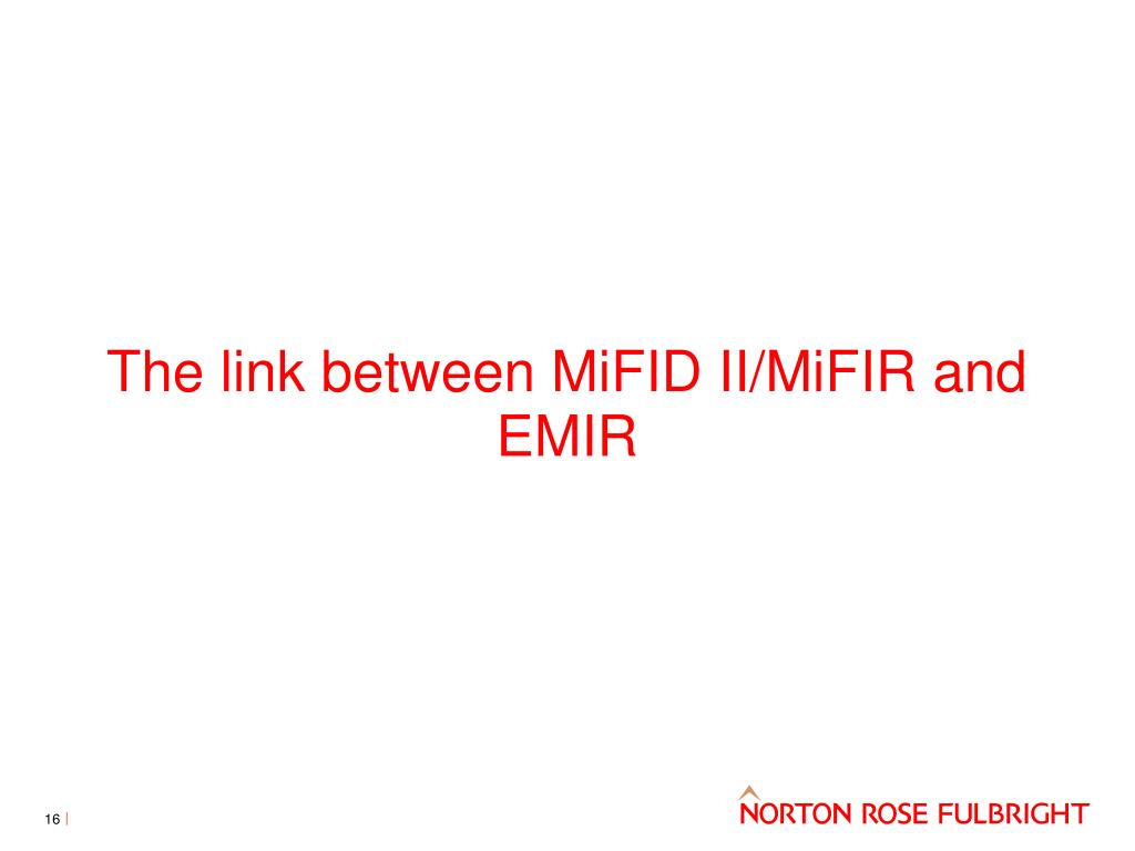 PPT - Seventh Annual MIG seminar: The Impact of MiFID II and EMIR on ...