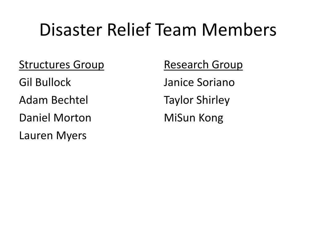 PPT - EPICS-Habitat for Humanity Disaster Relief Team PowerPoint ...