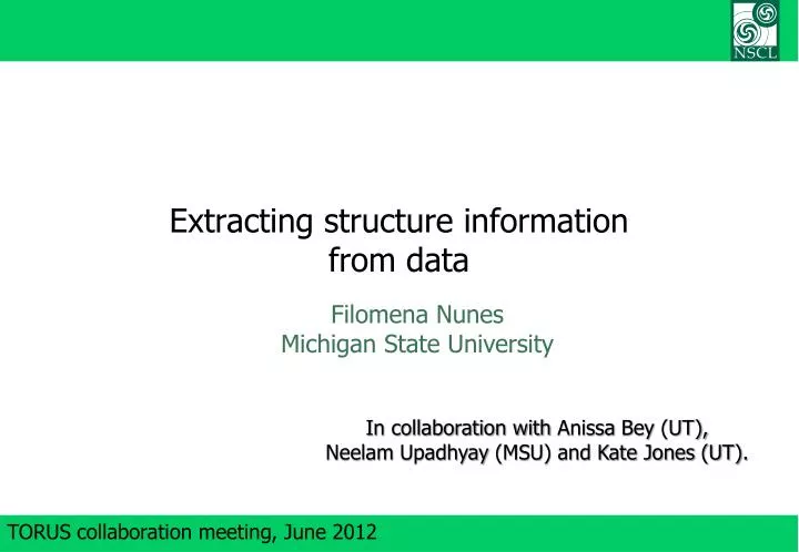 PPT - Extracting structure information from data PowerPoint Presentation - ID:2487682