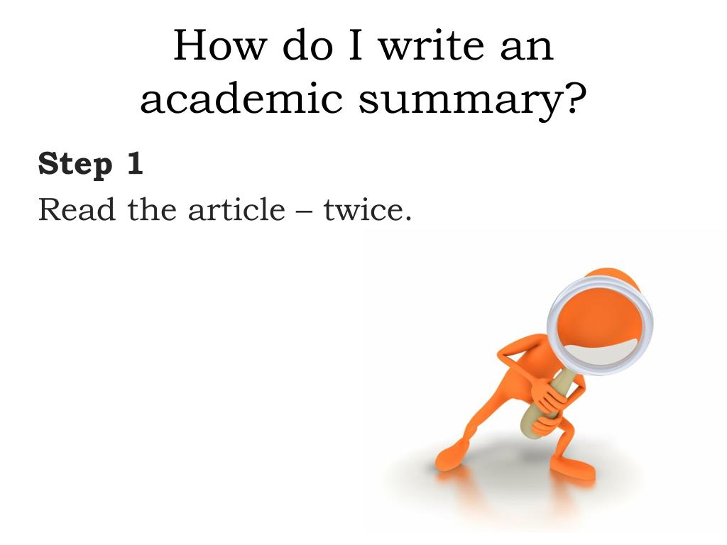 PPT Academic Summary Writing PowerPoint Presentation Free Download 
