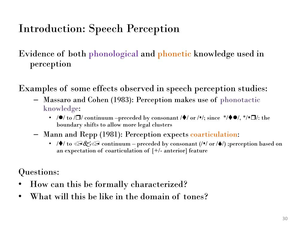 PPT - Phonology and phonetics of tone perception PowerPoint ...
