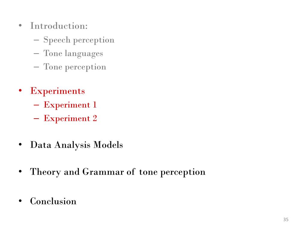 PPT - Phonology and phonetics of tone perception PowerPoint ...