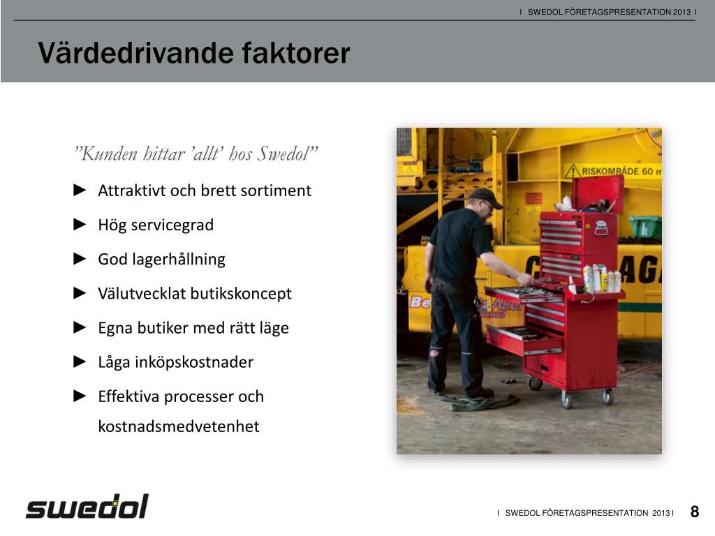 PPT - Swedol – en marknadsledande yrkeshandelskedja PowerPoint ...
