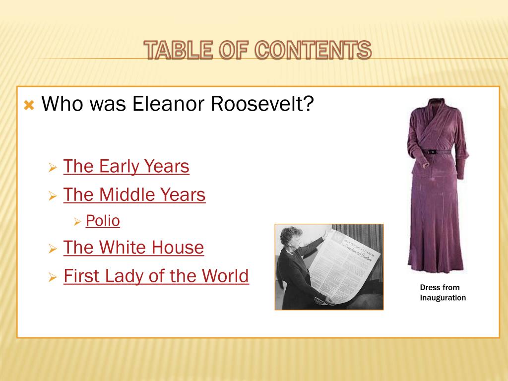 PPT - Eleanor Roosevelt “First Lady of the World” PowerPoint ...
