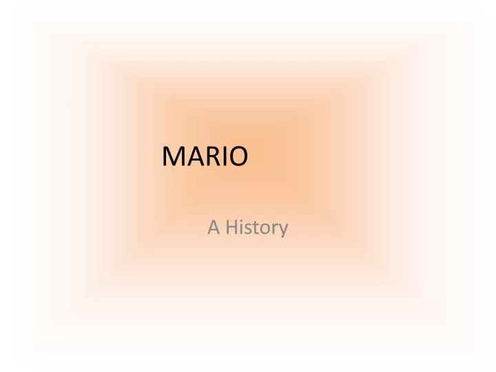 PPT - MARIO PowerPoint Presentation, free download - ID:2489619
