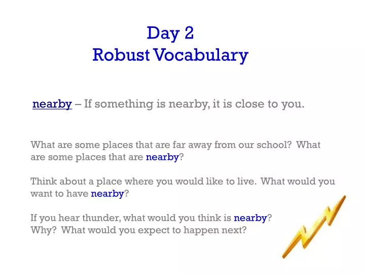PPT - Day 2 Robust Vocabulary PowerPoint Presentation, free download ...