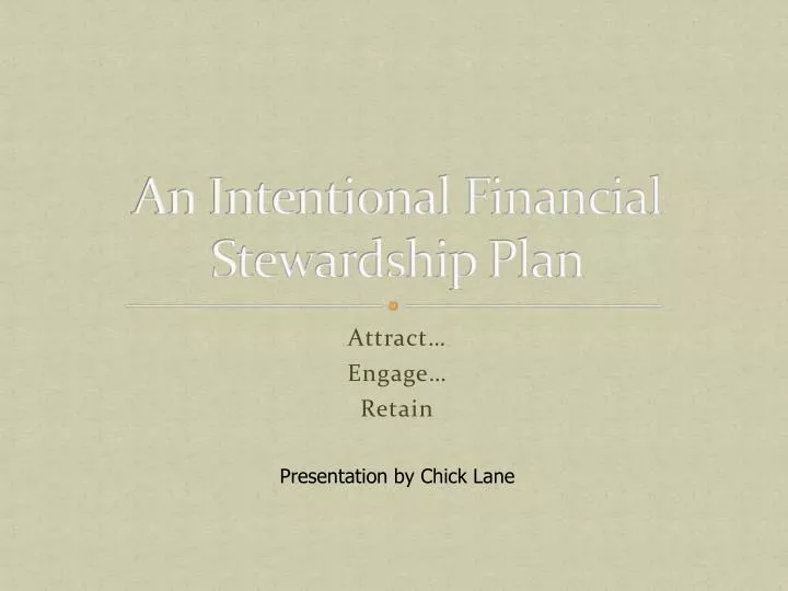 PPT - An Intentional Financial Stewardship Plan PowerPoint Presentation ...
