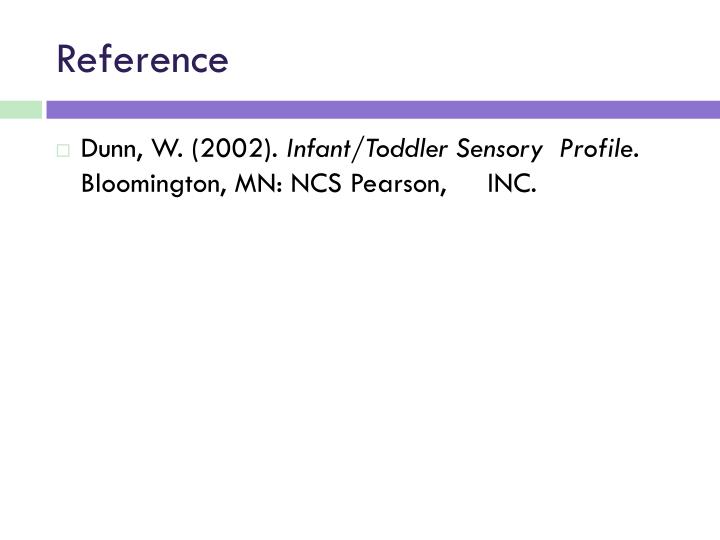 PPT - Infant AND TODDLER SENSORY PROFILE PowerPoint Presentation - ID ...