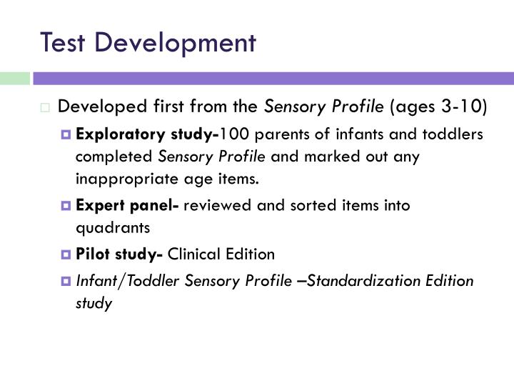 PPT - Infant AND TODDLER SENSORY PROFILE PowerPoint Presentation - ID ...