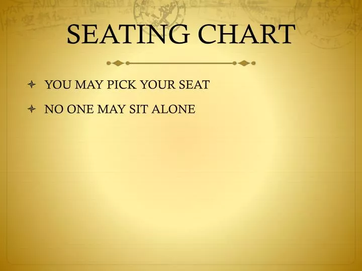 PPT - SEATING CHART PowerPoint Presentation, free download - ID:2490123
